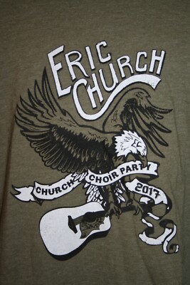 ERIC CHURCH 2017 Church Choir Party Fan Club Official T-SHIRT 2XL ...