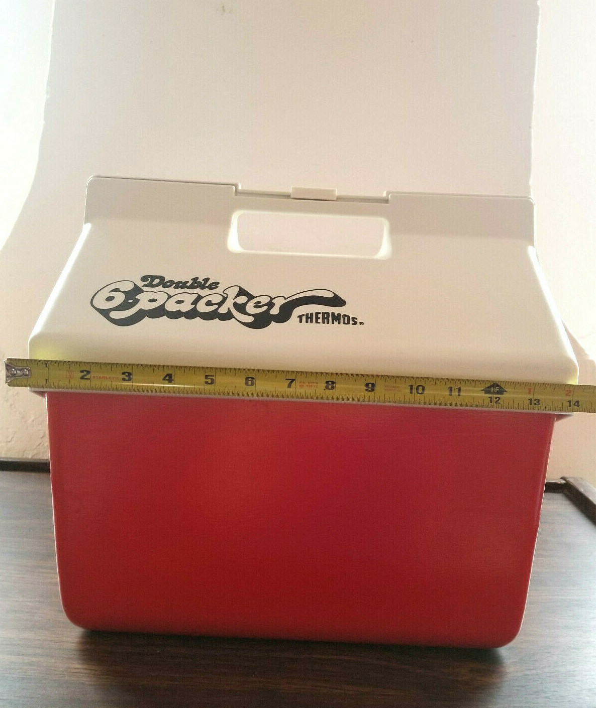 VTG 1970's Thermos Double 6 Packer Cooler 12 QT Model Number 7714 Red & White | eBay