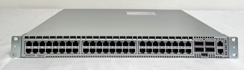 Arista DCS-7050T-64-R 48x RJ45 1/10GBASE-T 4x QSFP+ Switch R-F Air 2x ...