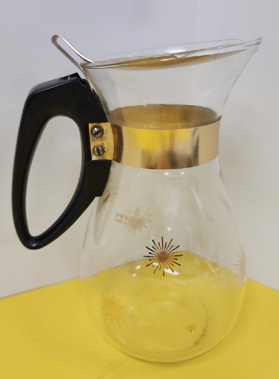 Vintage Pyrex Atomic Starburst Decanter Carafe, Mid-Century Mod, 10 cup ...
