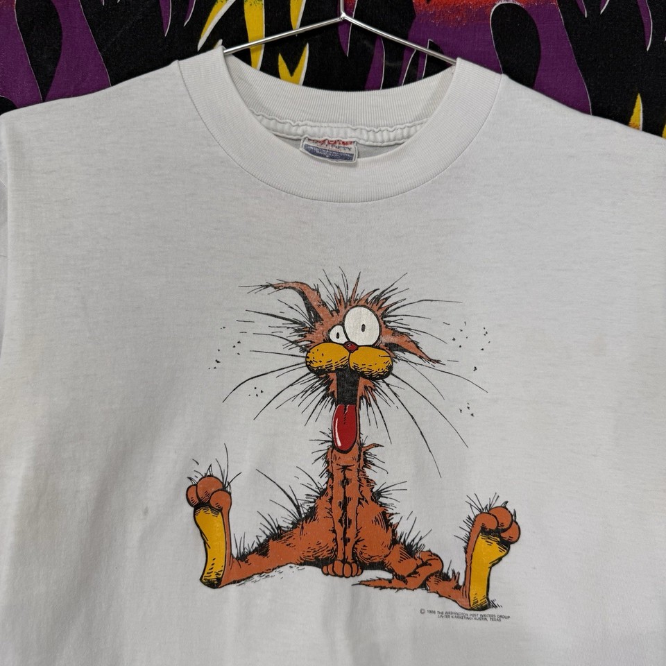 Bill The Cat Men's Shirt Large Vintage Paper Thin 1986 Wash Post ...