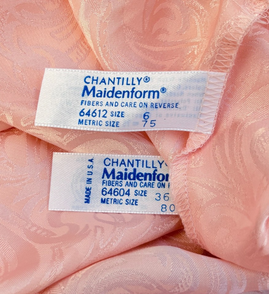 NEW Maidenform VTG 80s Chantilly Camisole and Tap Pants Set Size M or 6 ...