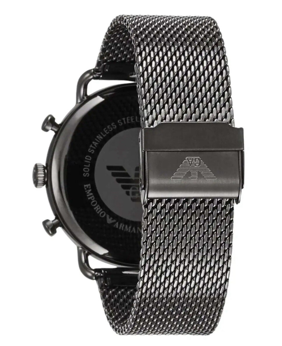 BRAND NEW EMPORIO ARMANI AVIATOR AR11141 BROWN DIAL MESH STRAP MENS ...