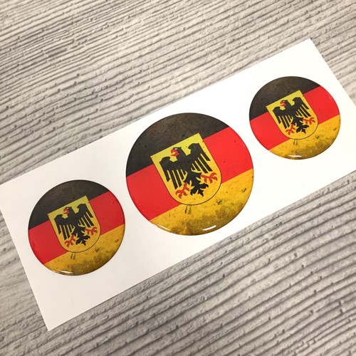 Germany German flag 3pc domed emblem decal stickers car tuning | eBay