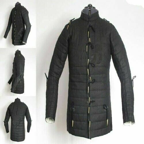 Medieval Gambeson thick padded coat Aketon vest Jacket Armor | eBay