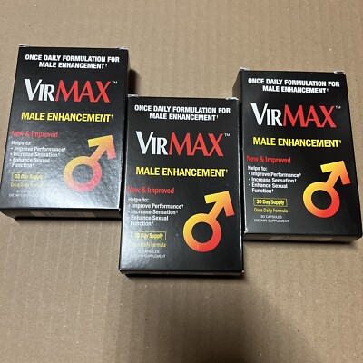 VirMax Men's Male Enhancement - 30 Capsule 3pack EXP:12/2024 ...