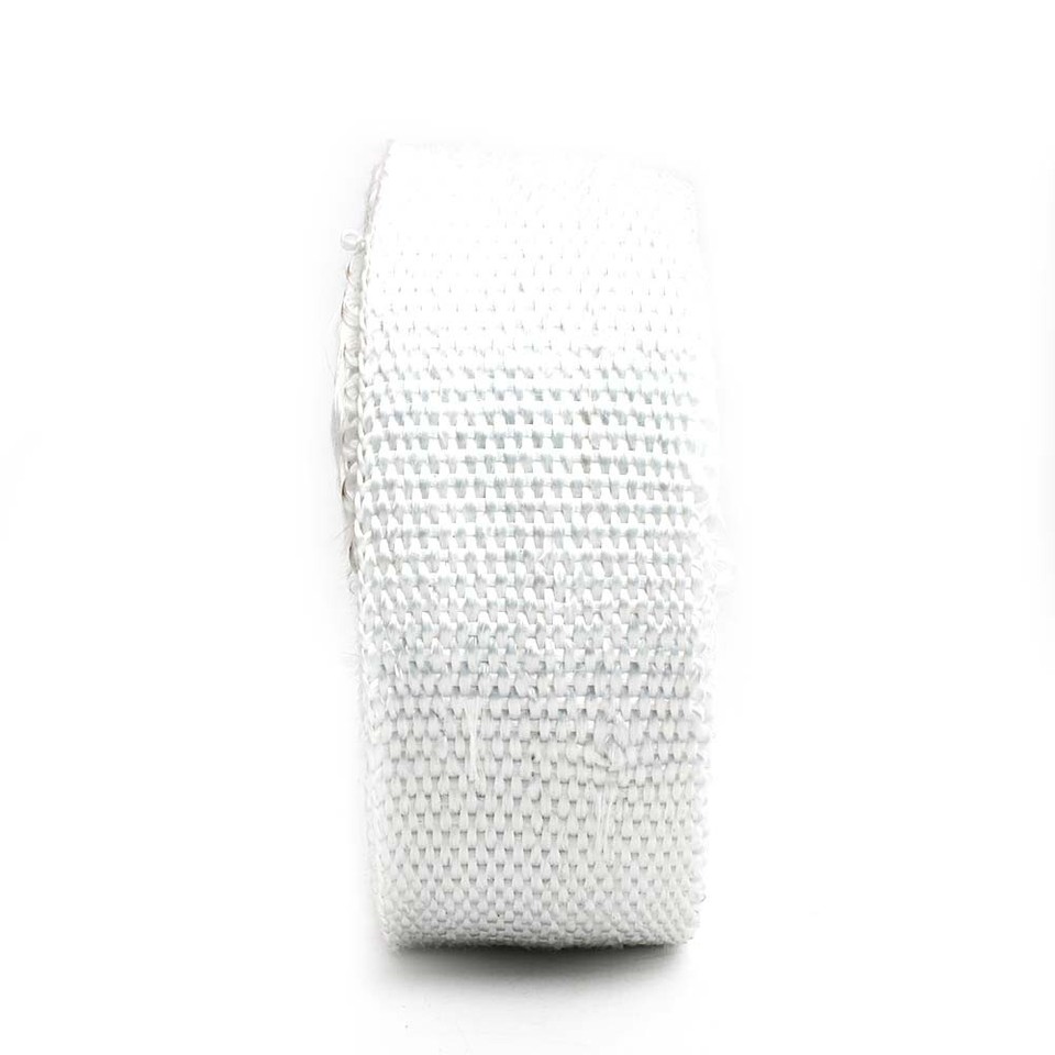 2'' 32FT Universal White Fiberglass Exhaust Header Pipe Heat Wrap Tape+ ...