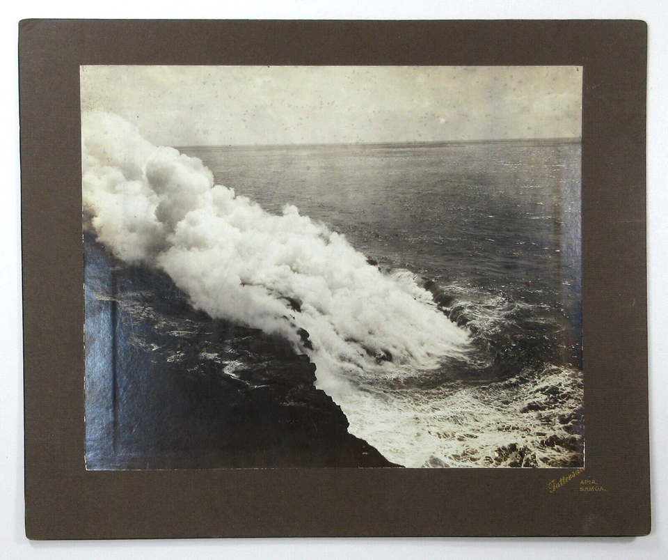 Samoa Mt Matavanu Volcano Eruption Lava Flow Cabinet Photo Tattersall c ...