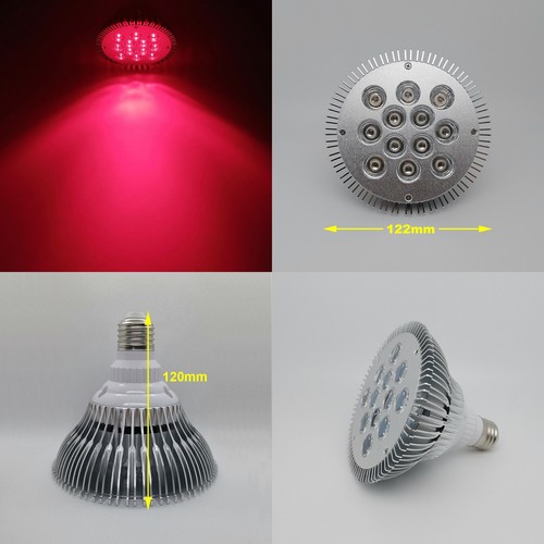 24W 670nm~680nm PAR38 Deep Red LED Lamp Spot Light Bulb Therapy Plant ...