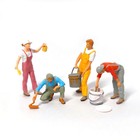 1:64 Painted Figure Mini Model Miniature Resin Diorama Painter Worker ...