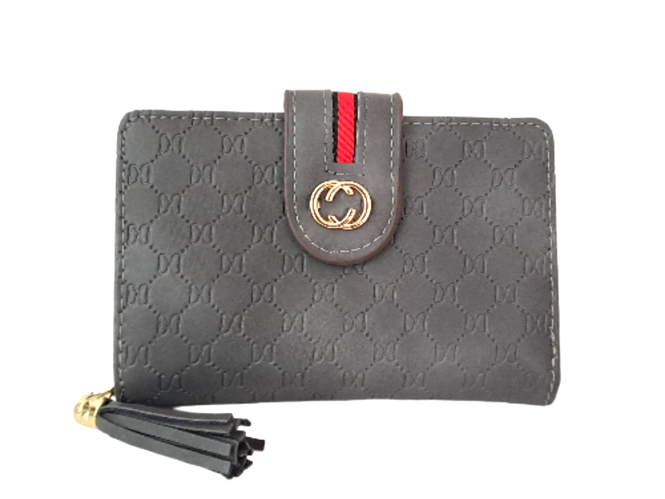 Women's Compact Wallet Tassel Zip Card Holder Purse Flap Small Coin ...