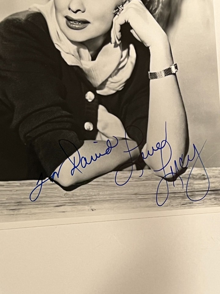 Lucille "Lucy" Ball Hand Signed / Autographed 8" x 10 Black and White ...