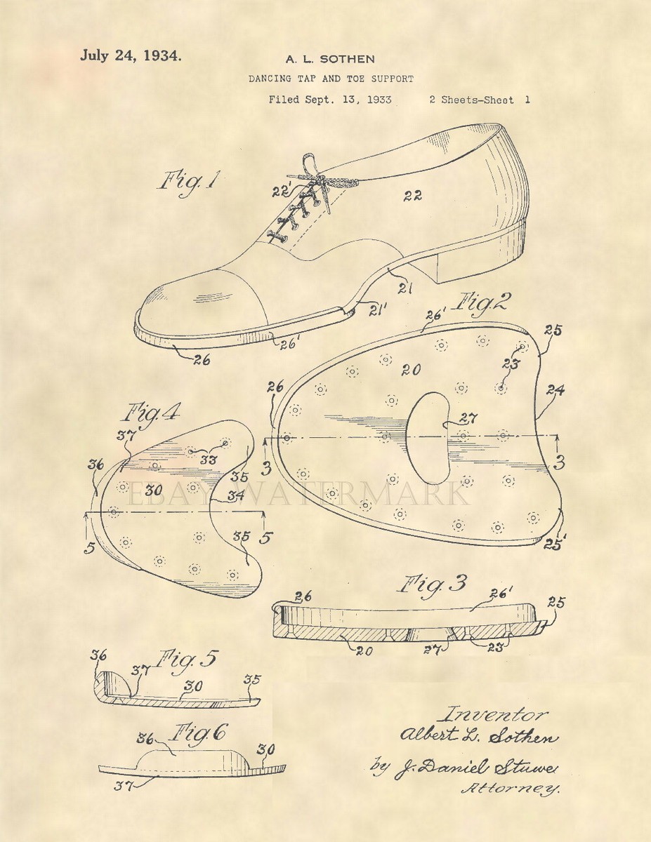 Tap Dancing Shoes Drawing