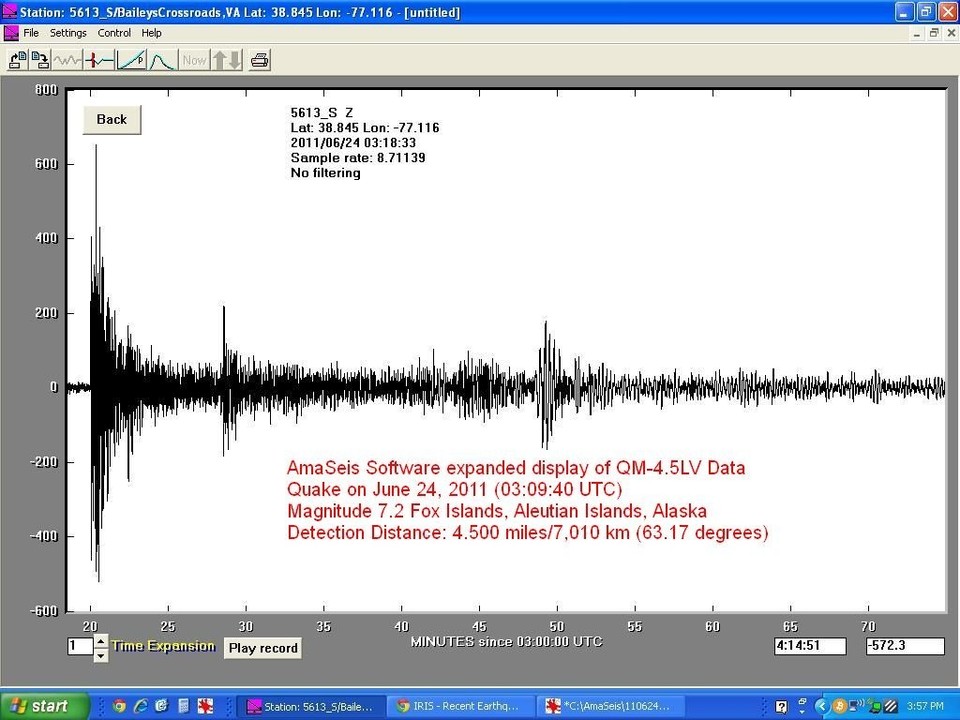 Infiltec QM-4.5LV Seismograph, Seismometer, earthquake detector ...