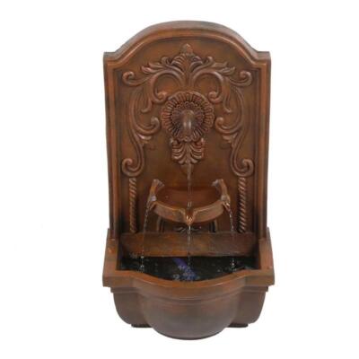 Jeco Inc. Classical Poly-Resin Wall Hanging Fountain in Brown | eBay