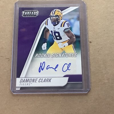 2022 Chronicles Draft Damone Clark Rookie Auto Threads #TH-DCL Cowboys ...