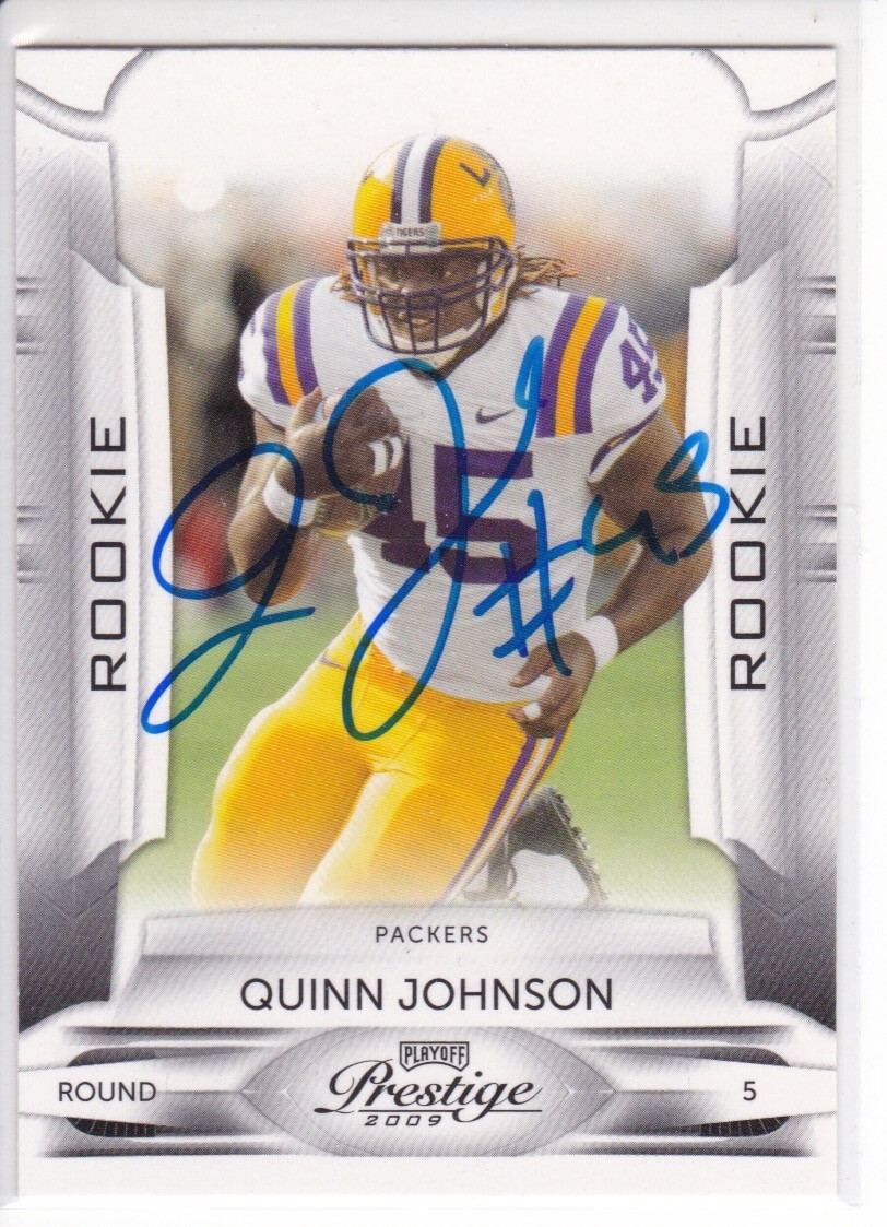 QUINN JOHNSON SIGNED 2009 PANINI PLAYOFF PRESTIGE NO.190 RC CARD ...