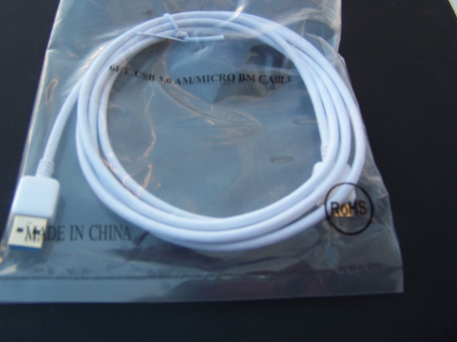 USB 3.0 Cable A Male to Micro B Male 6 Ft white color.usb 3 external ...