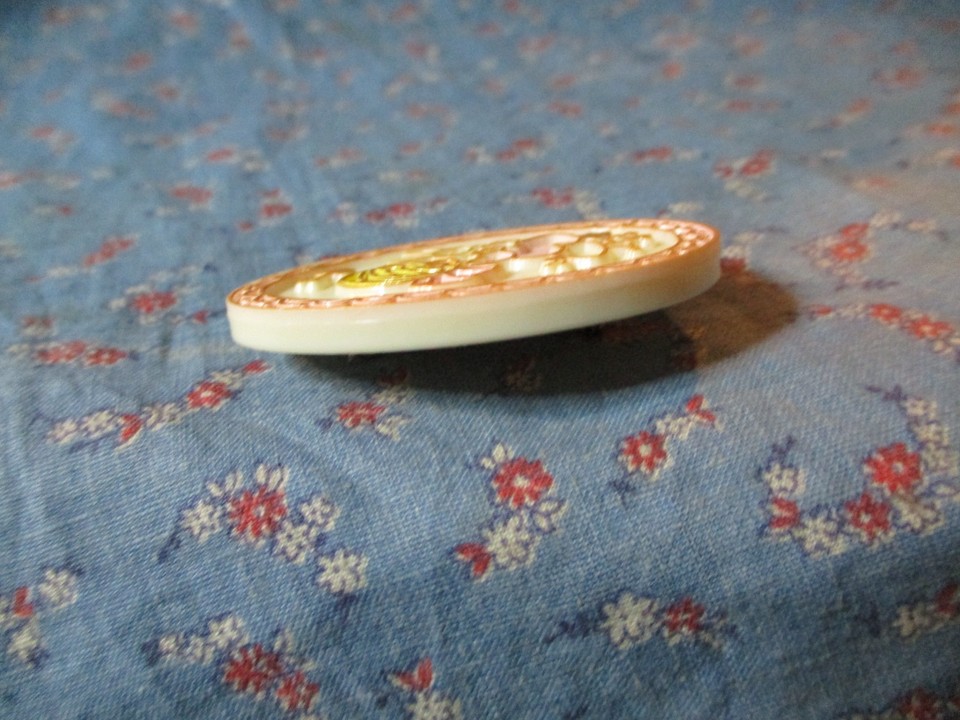 Vintage Easter Pin Brooch Girl Sitting on Mushroom Holding Bunny | eBay