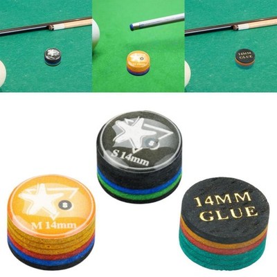 Pool Cue Tip 14mm Multi Layer Universal Professional Snooker Stick Tip ...