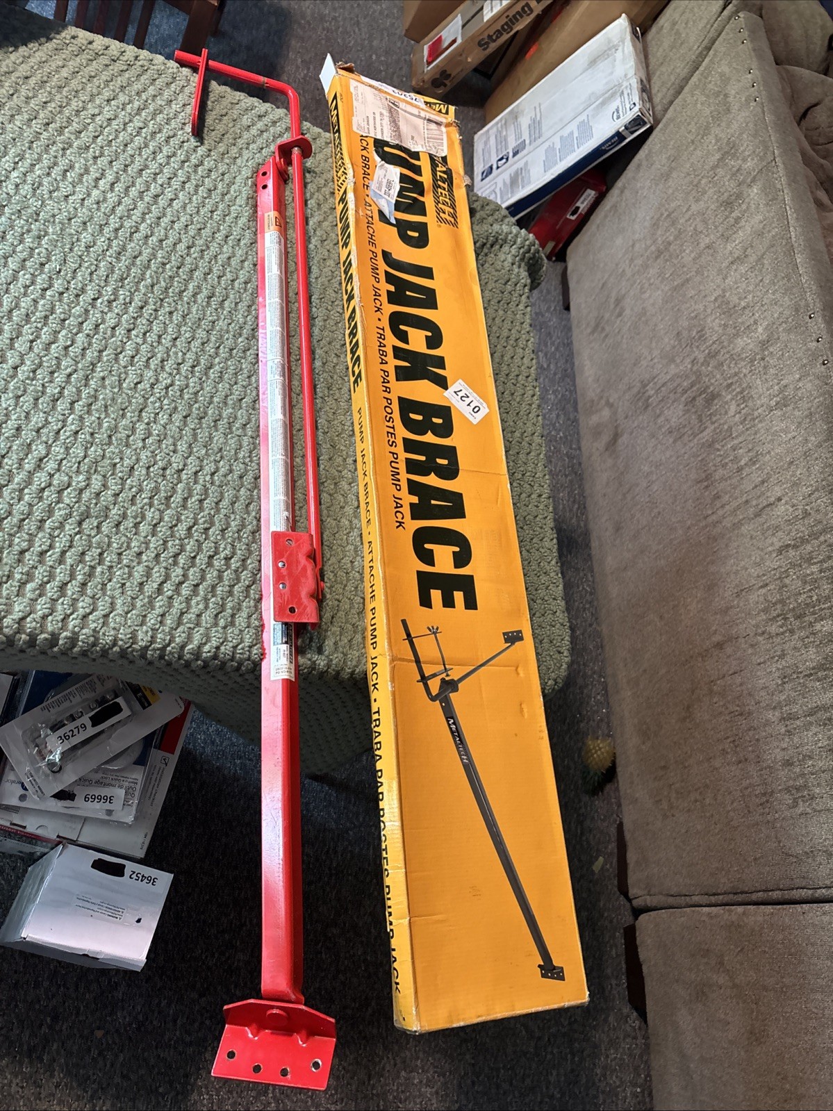 Pump Jack 37-1/4 in. W x 34 in. D x 4 in. H Steel Pump Jack Brace for ...
