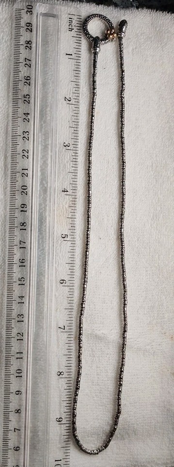 Barbara Bixby Sterling Silver & 18K Gold Floral Design Chain Necklace ...