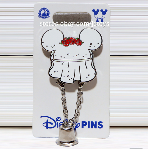 Disney Pin - Minnie Bride Wedding Ear Hat With Veil And Bell | eBay