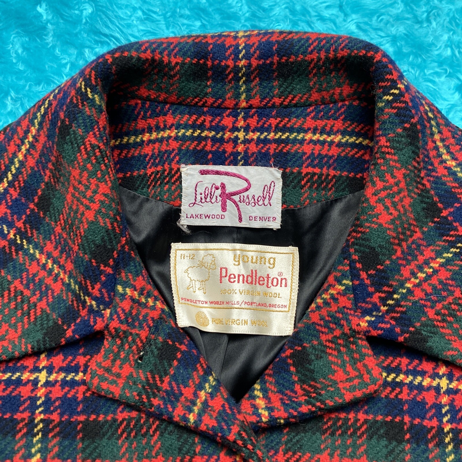 Vintage Young Pendleton Pure Wool Plaid Women's Jacket Lilli Russell ...