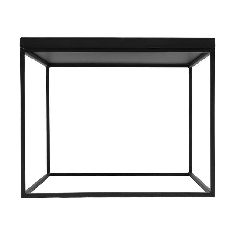 24" Square Table Metal Frame Table Portable Office Side End Table ...