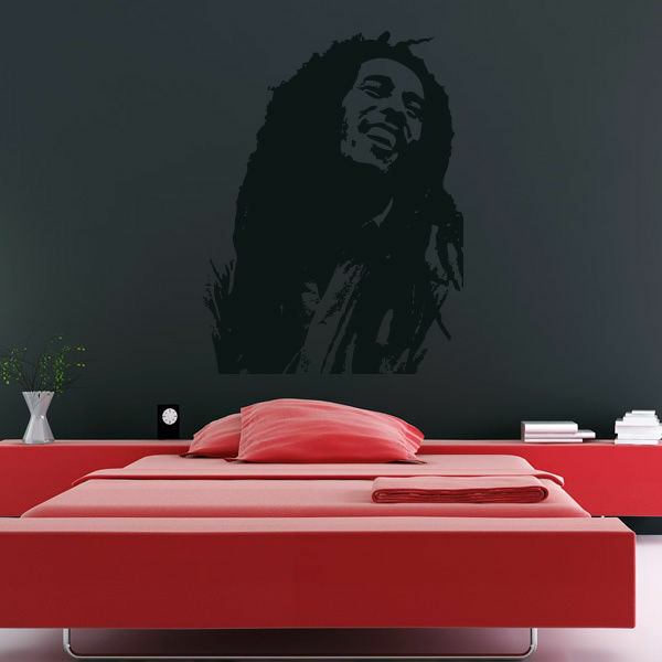 Bob Marley Singer Reggae Musician Wall Art Decal Vinyl Sticker X-Large ...