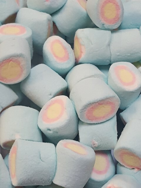 Big Blue Marshmallows | Multicoloured Centres | eBay UK