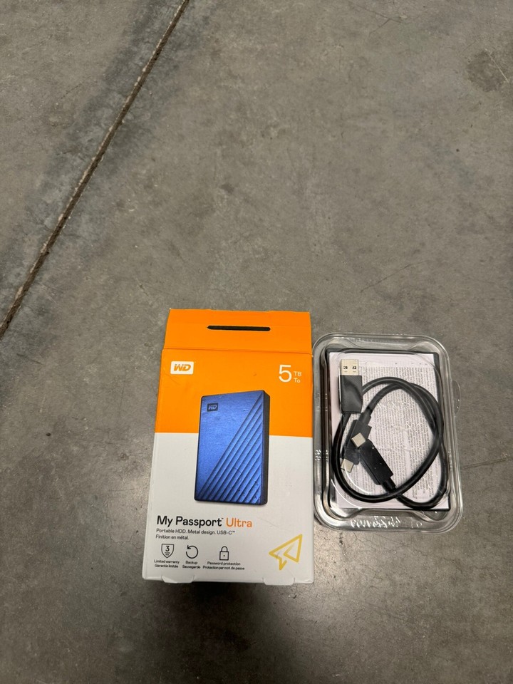 Western Digital My Passport Ultra Portable External Hard Drive - Blue ...