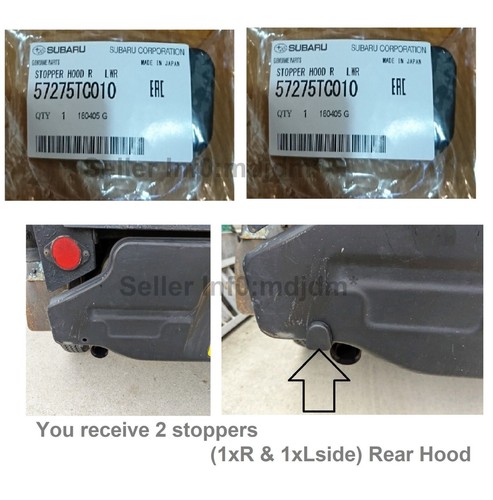 Oem 1 set of 2 Rear Hood Stoppers Subaru Sambar TT1,TT2. Genuine SUBARU ...