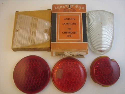 lot of 5 , Red OR WHITE, Vintage Old Car lens ... 2 IN A BOX | eBay