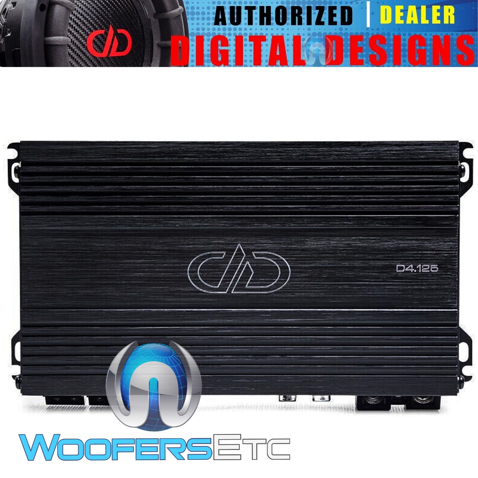 DD AUDIO D4.125 4-CHANNEL AMP 800W RMS COMPONENT SPEAKERS TWEETERS ...