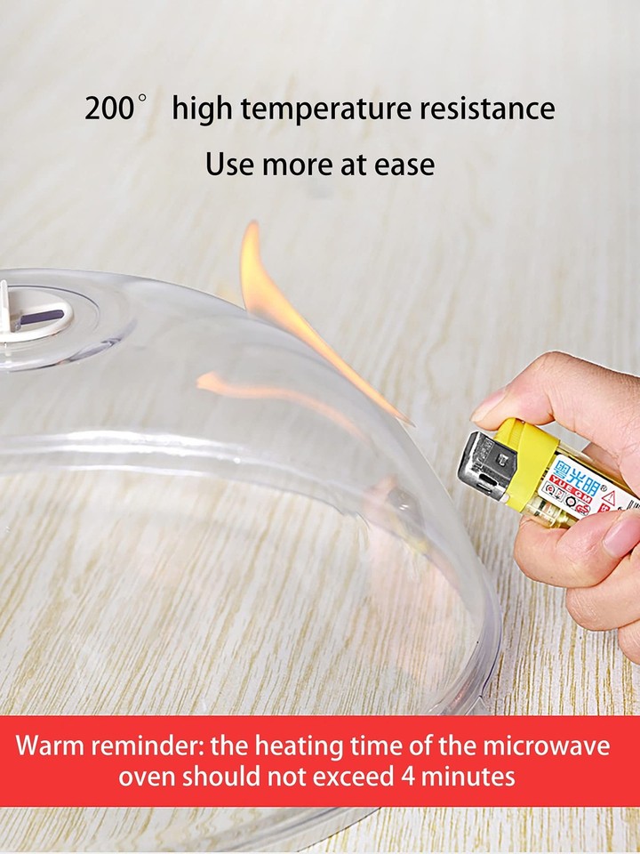 WENWELL Microwave Splatter Cover for Food,Clear Microwave Splash Guard ...