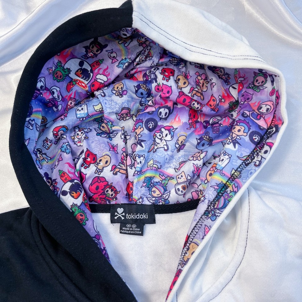 Tokidoki Women's Hoodie Heaven Can Wait Top Medium NWT Hell Devil Angel ...