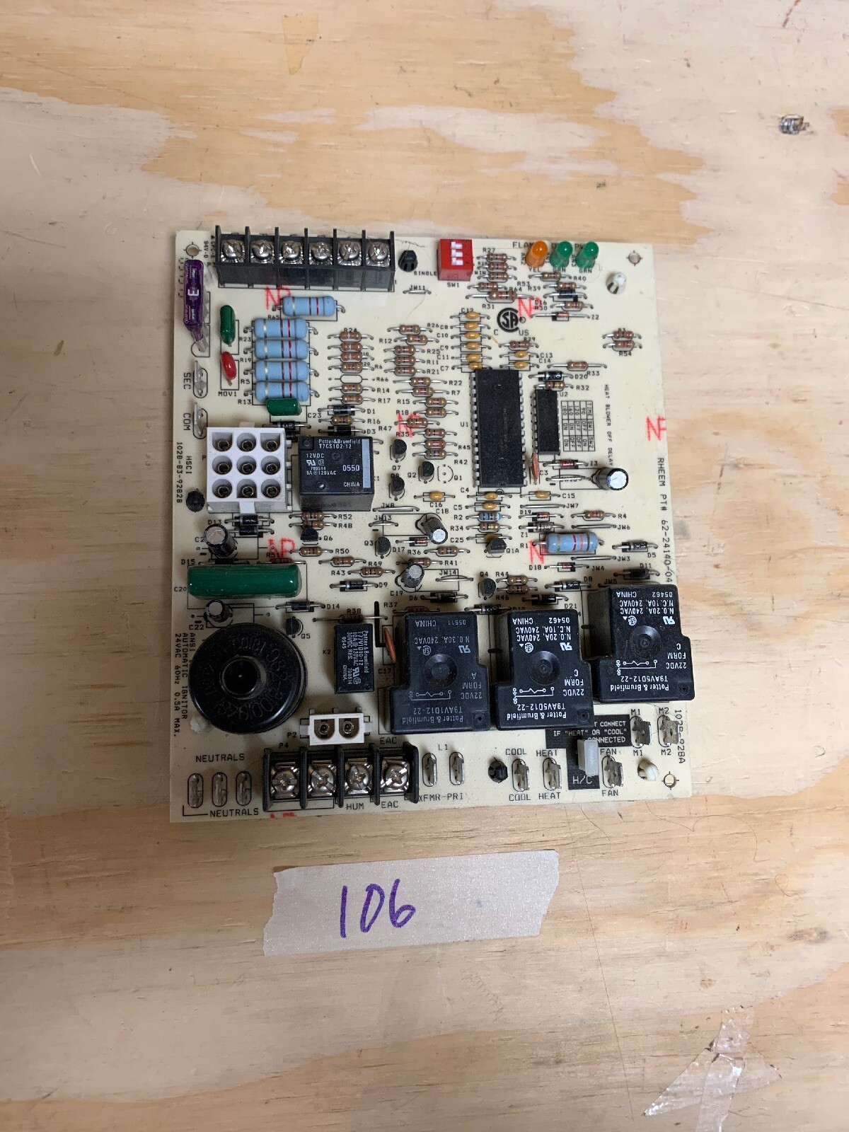 Furnace Control Circuit Board 62-24140-04 1028-928a Rheem Ruud | eBay