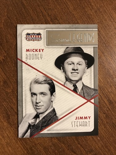 Mickey Rooney Jimmy Stewart 2015 Panini Americana Screen Legends #5 ...