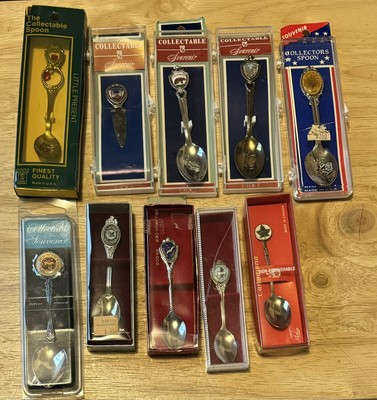 Collectible Spoon Lot - 10 Spoons Total - Alaska, Nevada, Utah ...