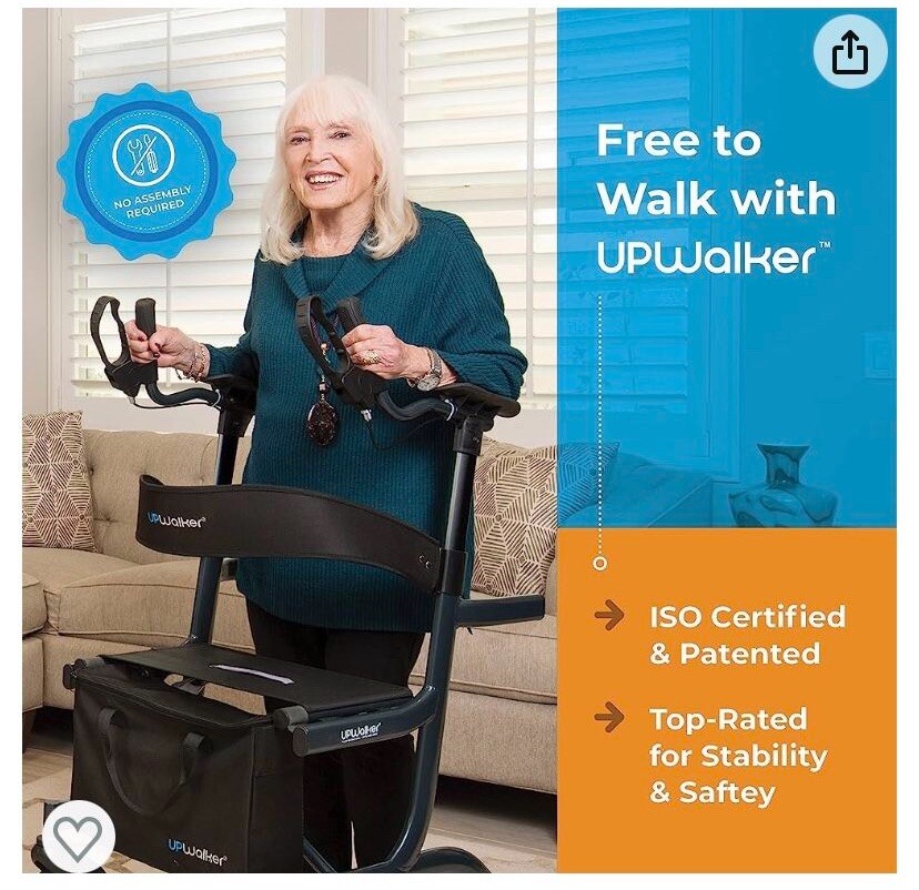 UPWalker Lite i100 Upright Adjustable Stand Up Rollator Walker | eBay