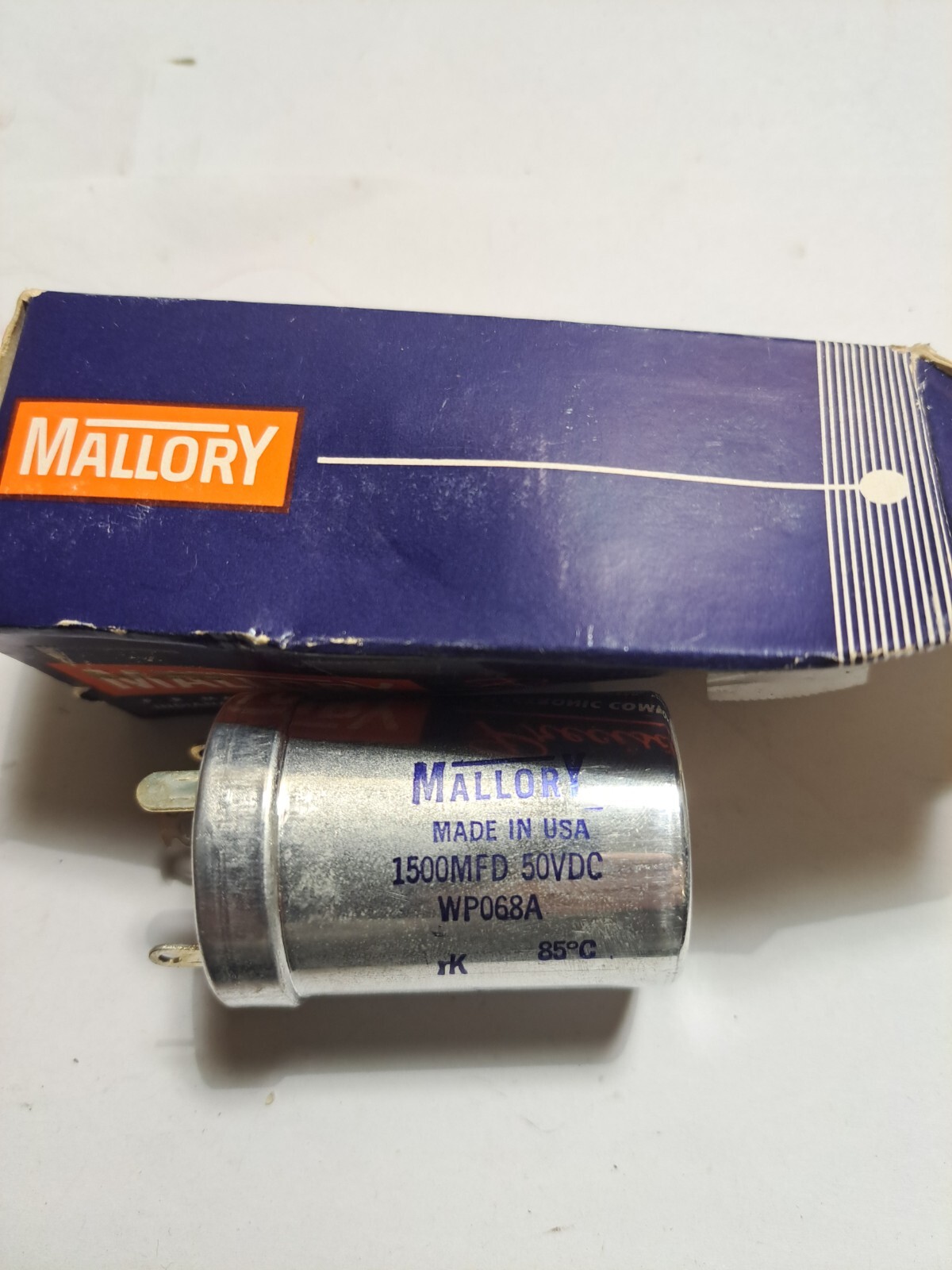 Mallory Model: WP068A Capacitor. 1,500 MFD, 50 VDC. New Old Stock | eBay