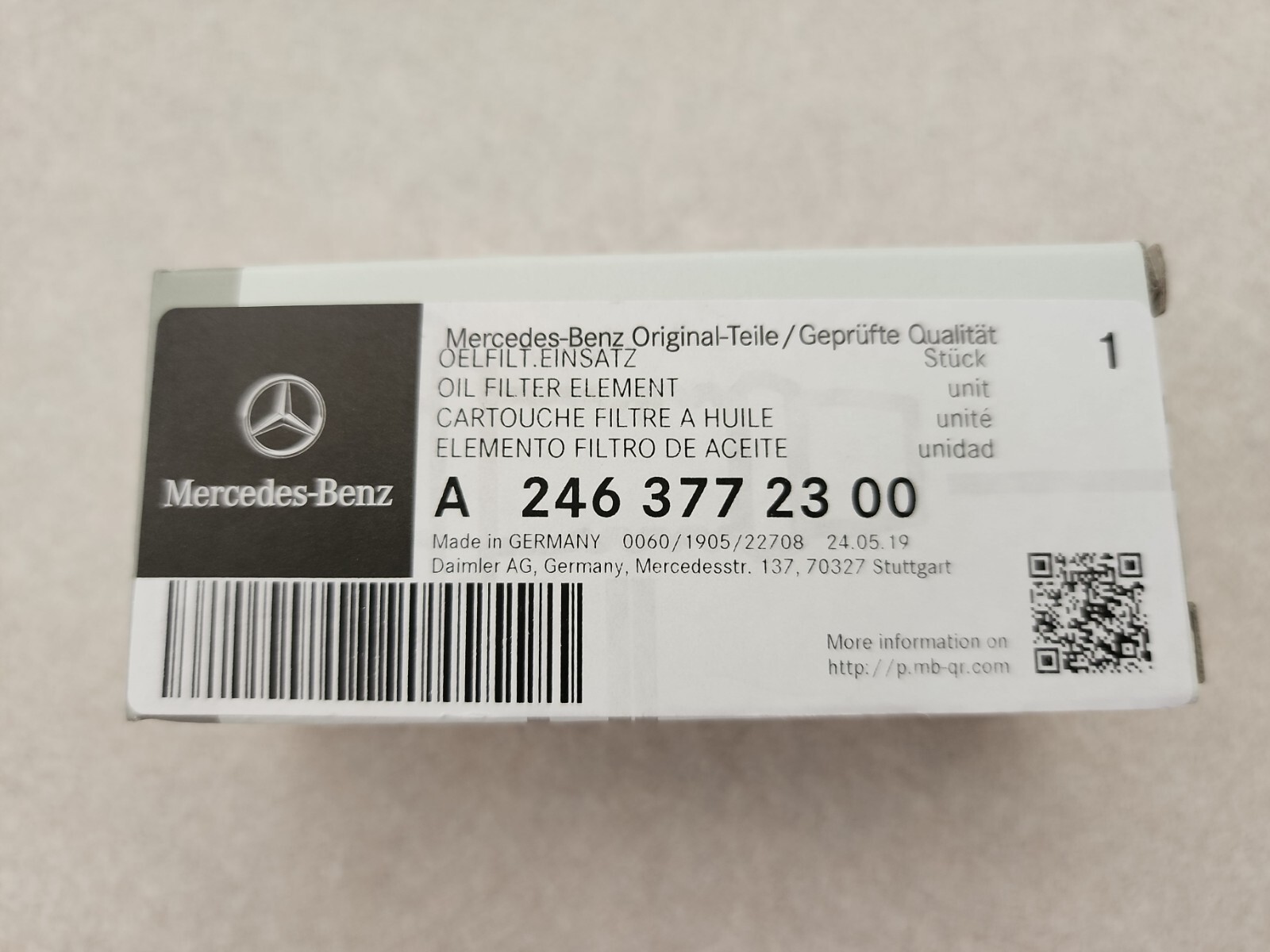 MERCEDES-BENZ A2463772300 - Cross reference oil filters