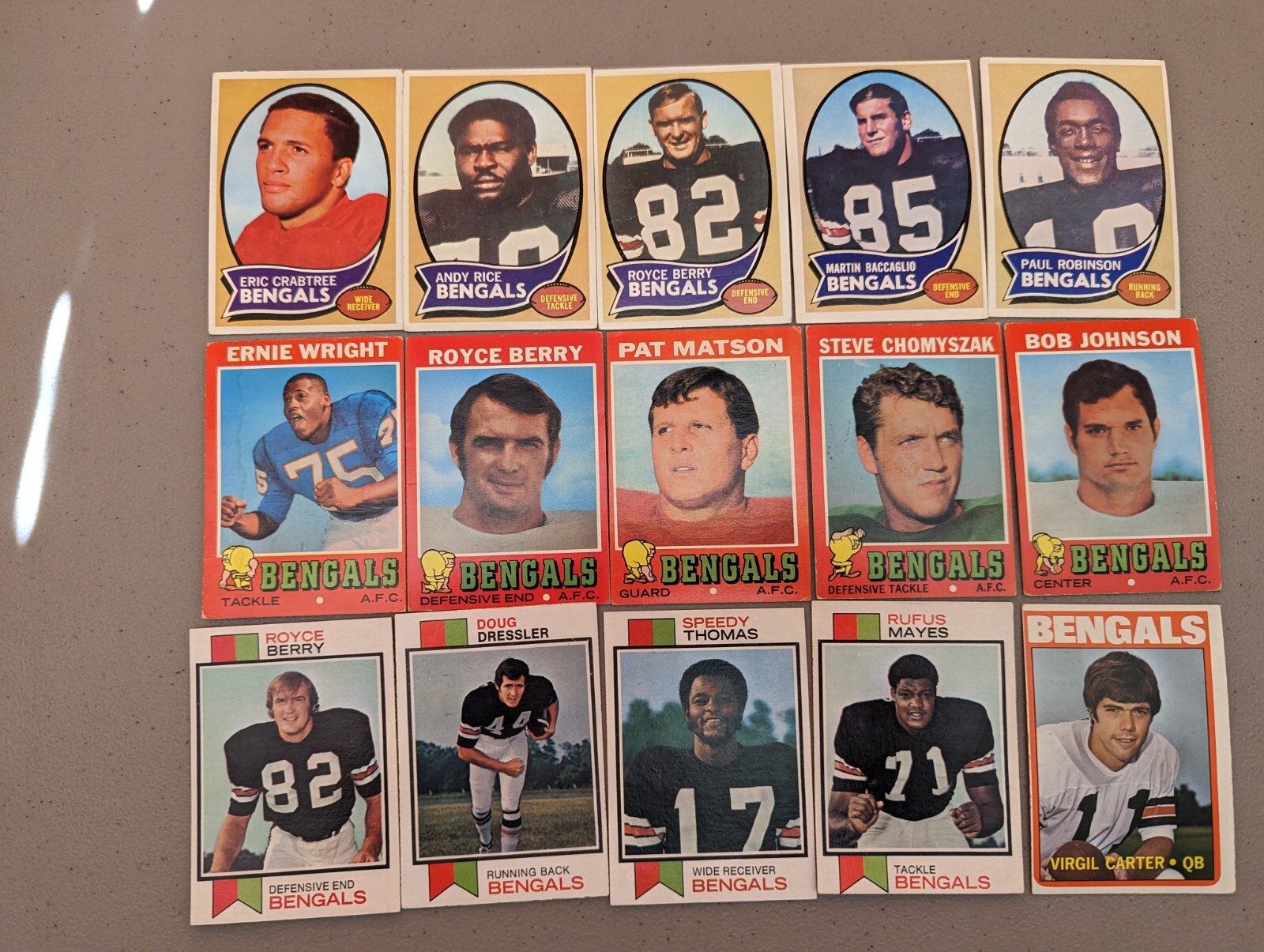 1970 Topps Football Lot Of 15 Cincinnati Bengals NFL 1971 1973 | eBay