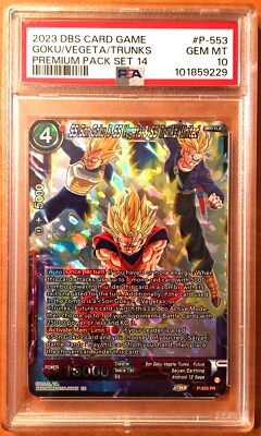 2022 DBS SS Son Goku & SS Vegeta & SS Trunks United - Promo Rare PSA 10 Gem Mint | eBay