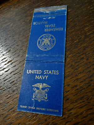 Vintage Matchbook: United States Navy, Remember Pearl Harbor | eBay