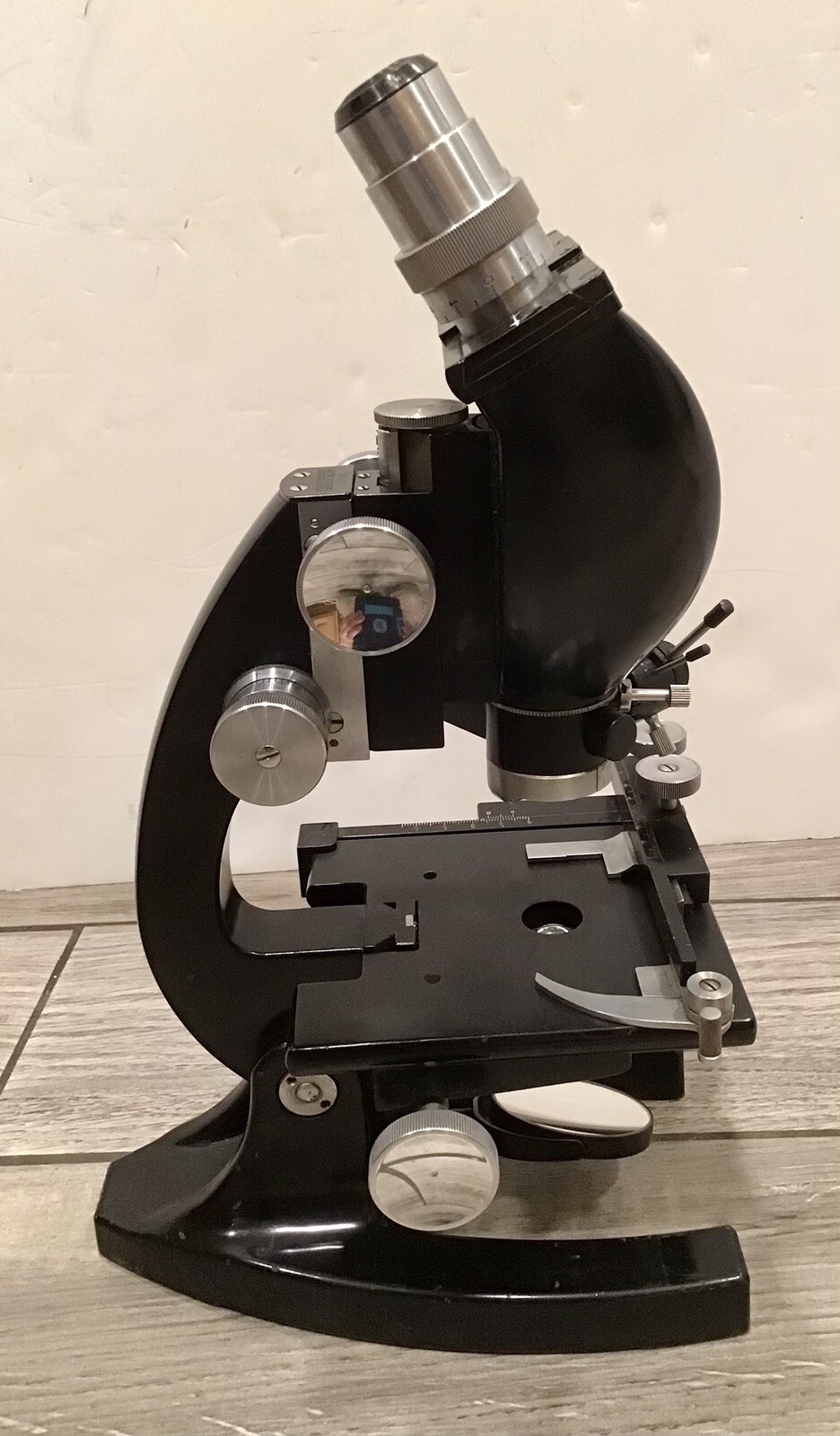 Vintage 1950’s Bausch & Lomb Microscope w/ Eyepieces & Objectives in ...