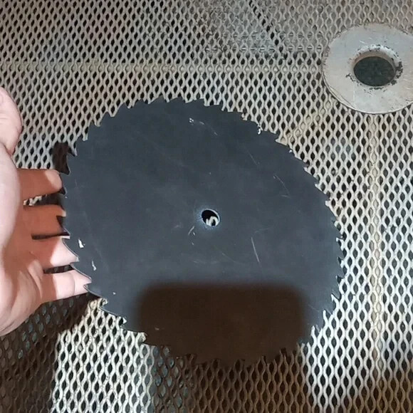 Hand Painted 6” Circular Saw Blade Artist Signed Country Barn Windmill ...