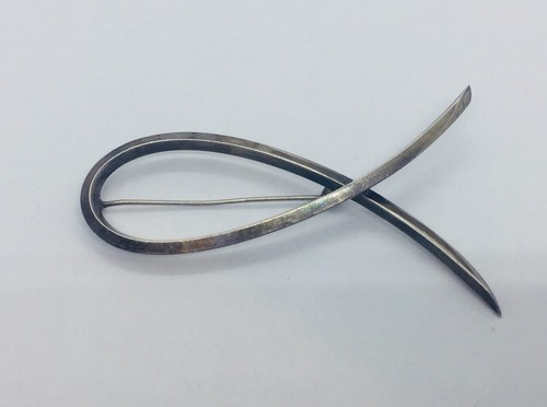 Jaakov Kohn Sterling Silver Ichthys Design Modernist Pin | eBay