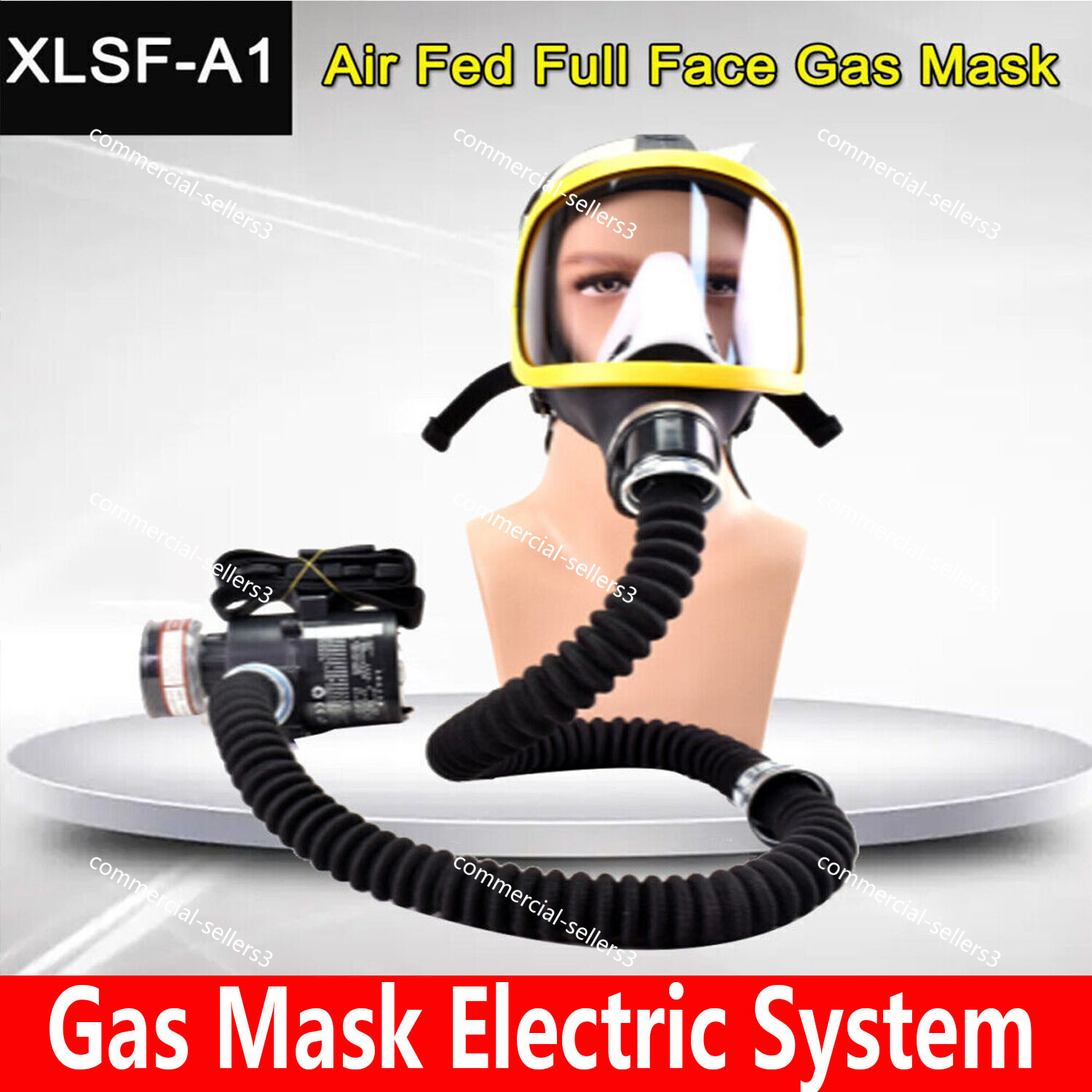 Electric Full Face Gas Mask Painting Spraying Respirator w/Filters for ...